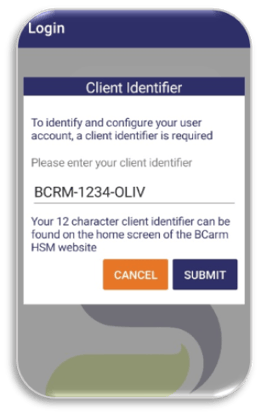 Login to the BCarm HSM App